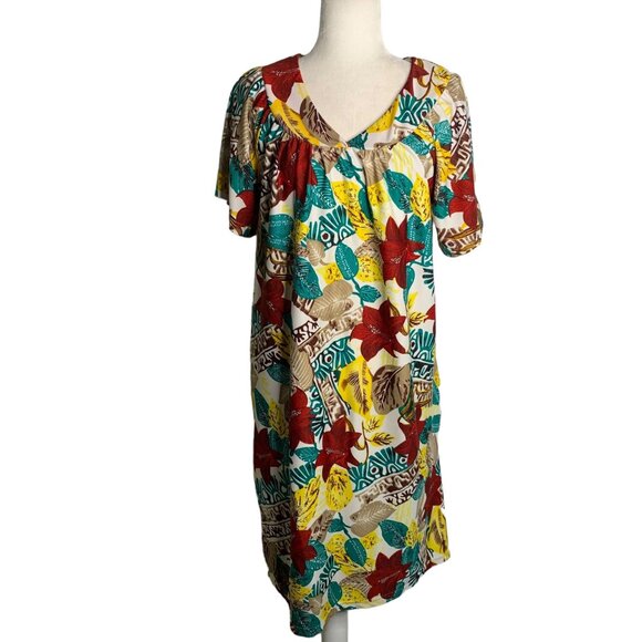 Anthony Richards | Dresses | Vintage Anthony Richards Muumuu House Dress M White Floral Pockets ...